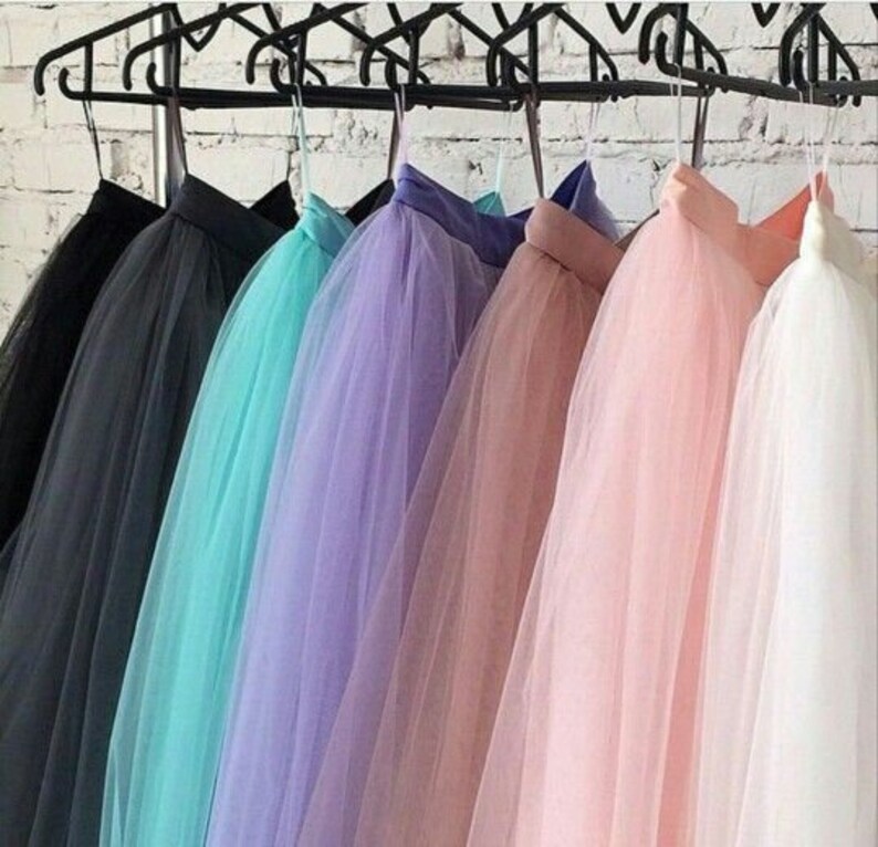 Wedding Bridesmaid Tulle Skirt Full Length Soft Long Tulle | Etsy