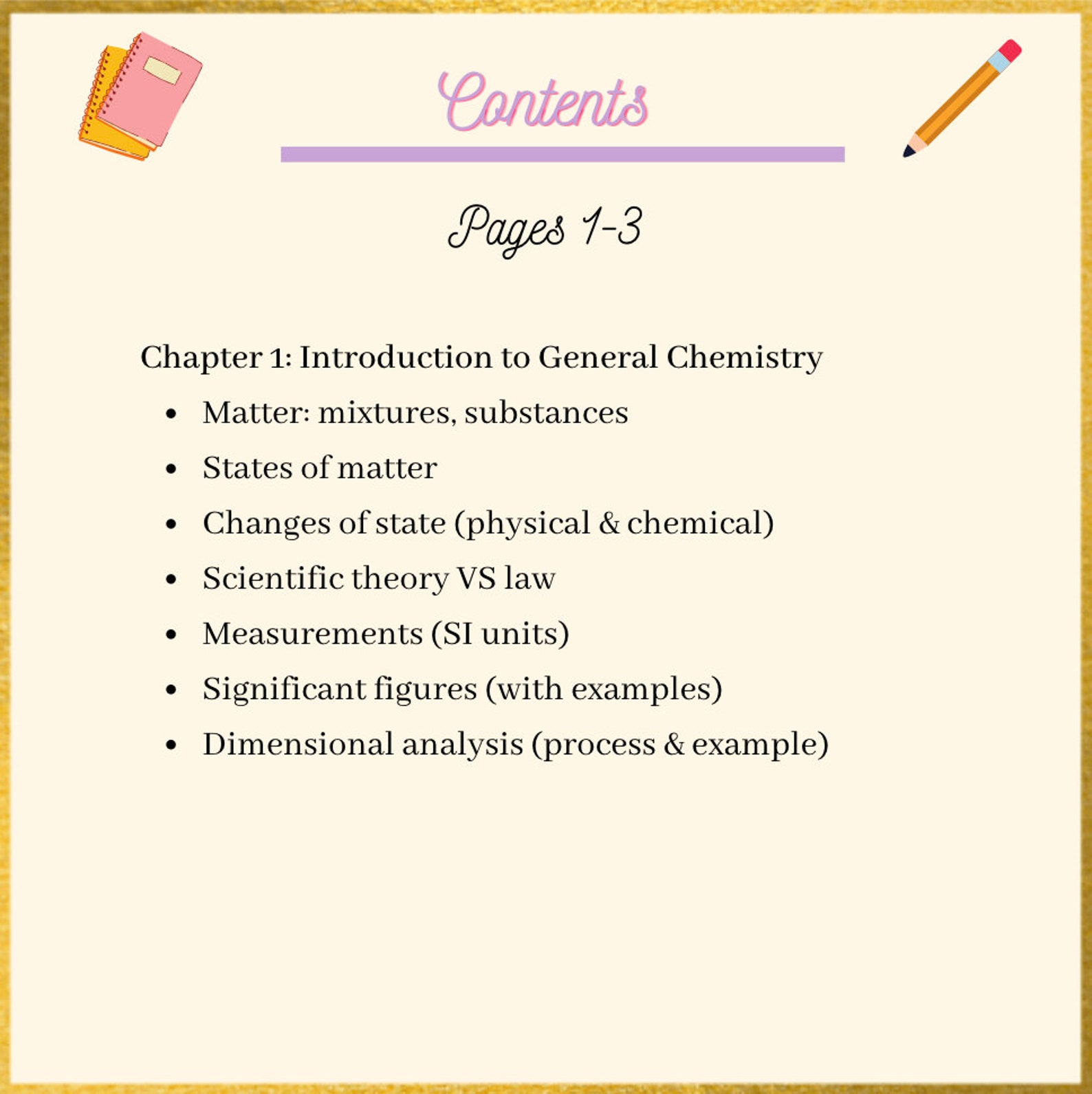 General Chemistry 1 Notes Bundle Introduction | Atoms, Molecules, Ions ...