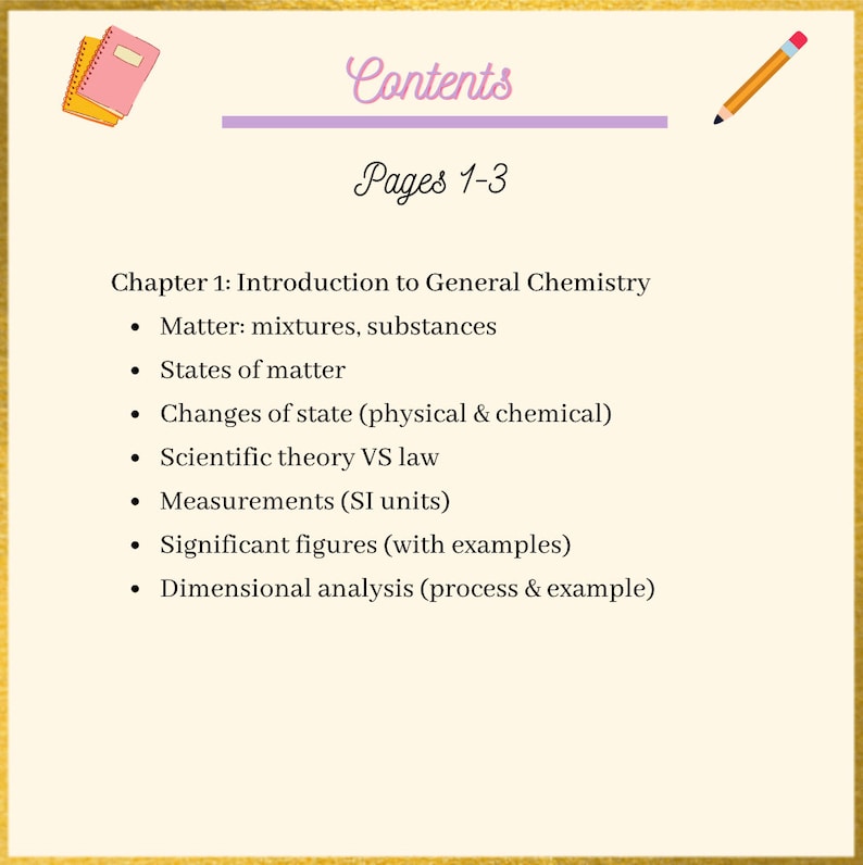 General Chemistry 1 Notes Bundle Introduction | Atoms, Molecules, Ions ...