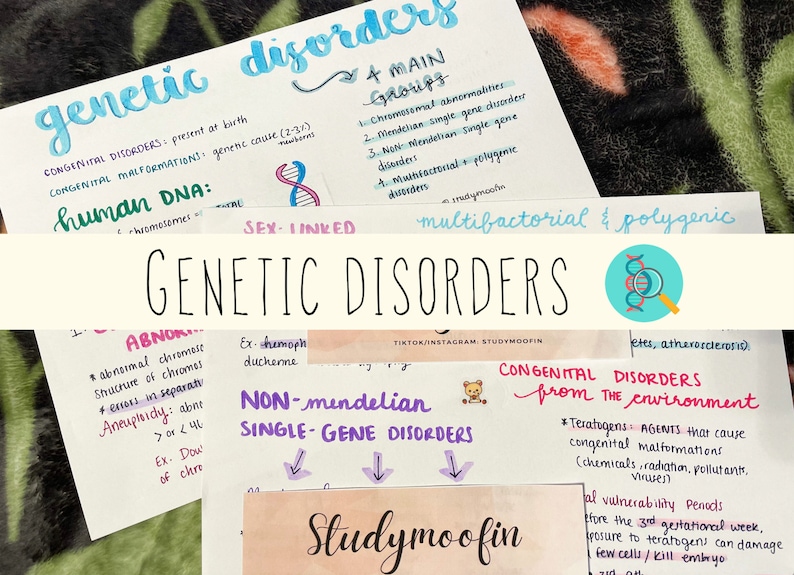 Pathophysiology Genetic Disorders Bundle With Knowledge Check - Etsy