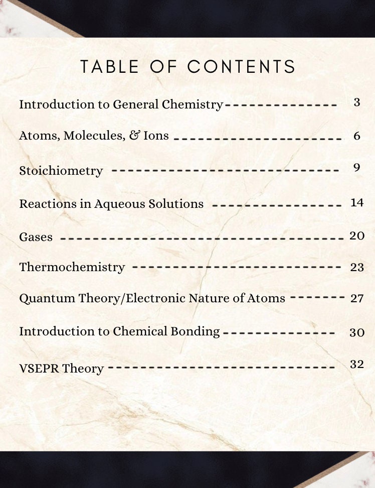 General Chemistry 1 Notes Course Bundle Introduction Atoms - Etsy