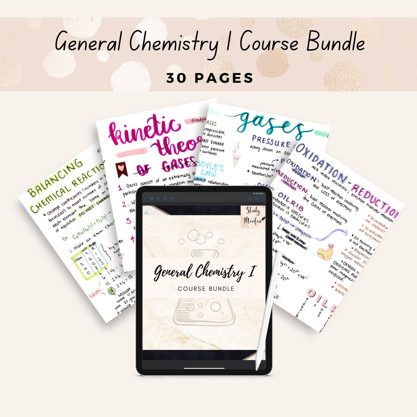 General Chemistry 1 Notes Course Bundle | Introduction | Atoms ...