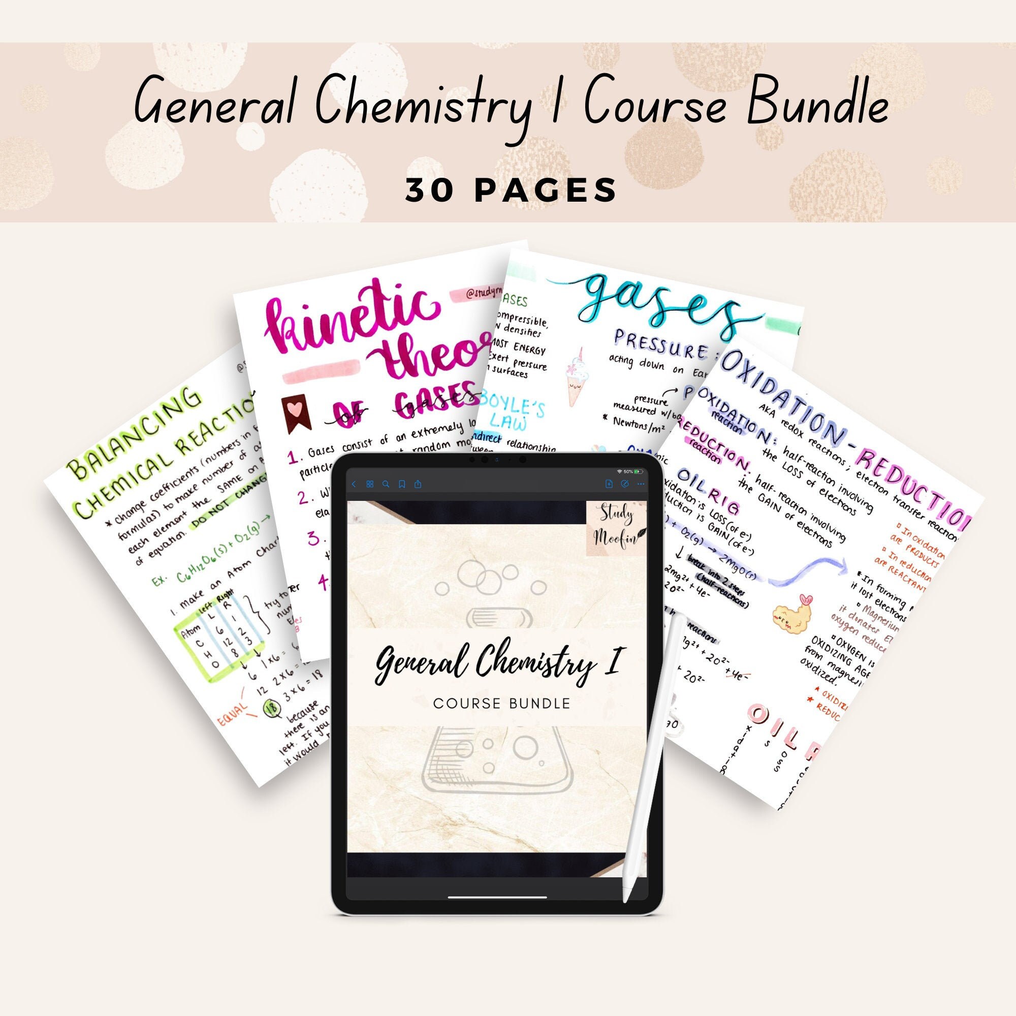 General Chemistry 1 Notes Course Bundle | Introduction | Atoms ...
