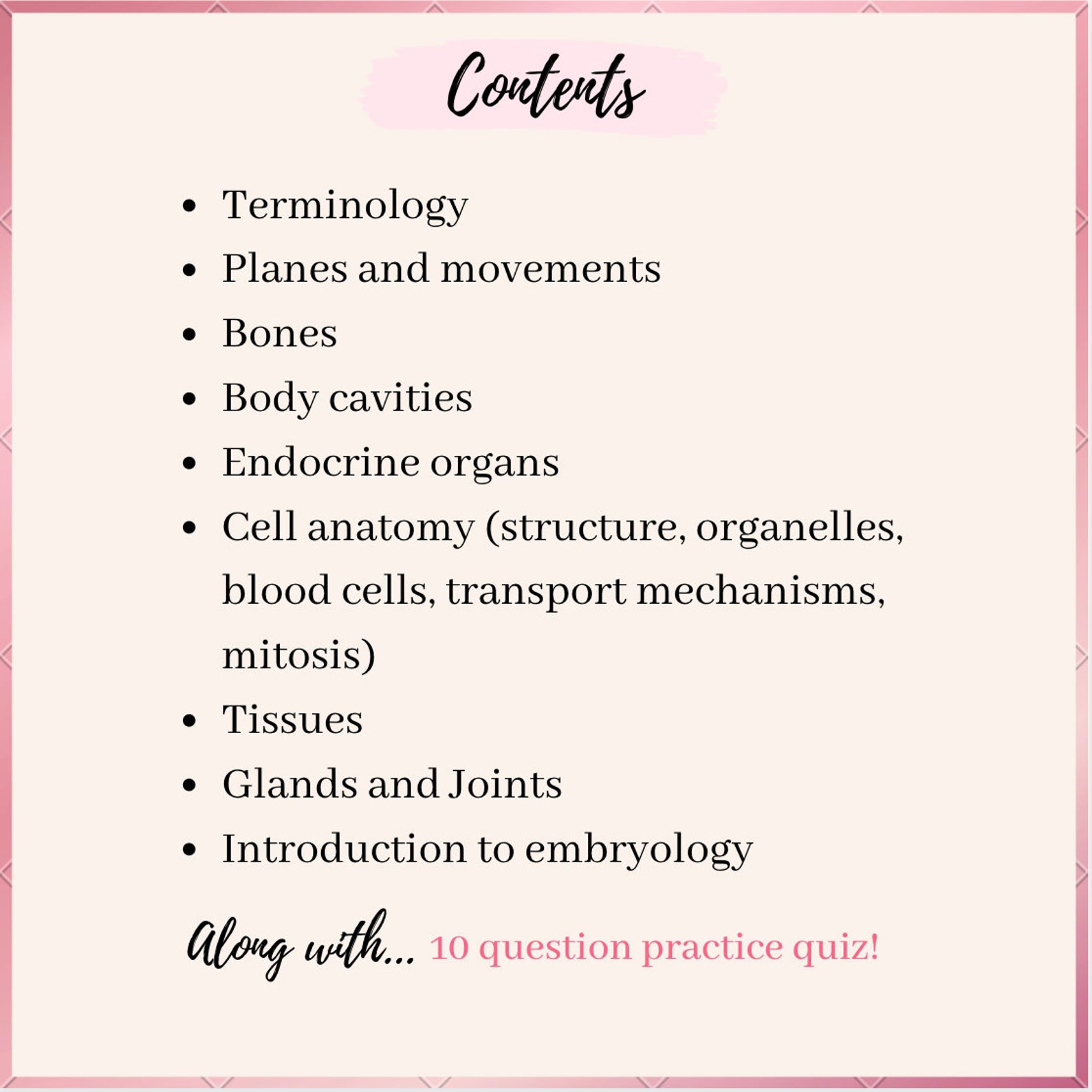 Introduction to Human Anatomy Notes | Cells, Tissues, Bones Notes ...