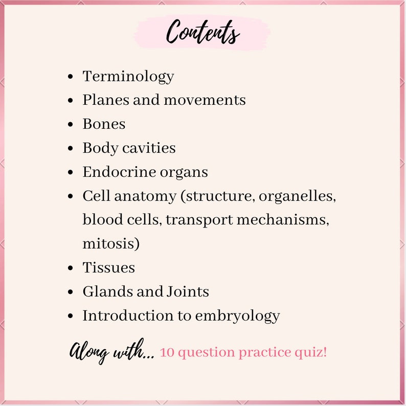 Introduction to Human Anatomy Notes | Cells, Tissues, Bones Notes ...