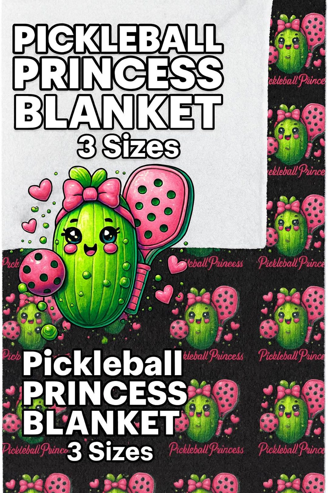 Pickleball Minky Blanket, Cute Pickleball Throw Blanket, Soft Cozy ...
