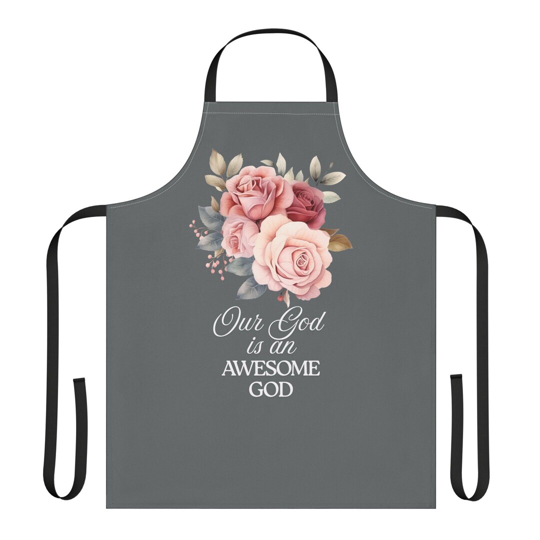 Floral Christian Apron, Religious Gift for Baker, Vibrant Colors - Etsy