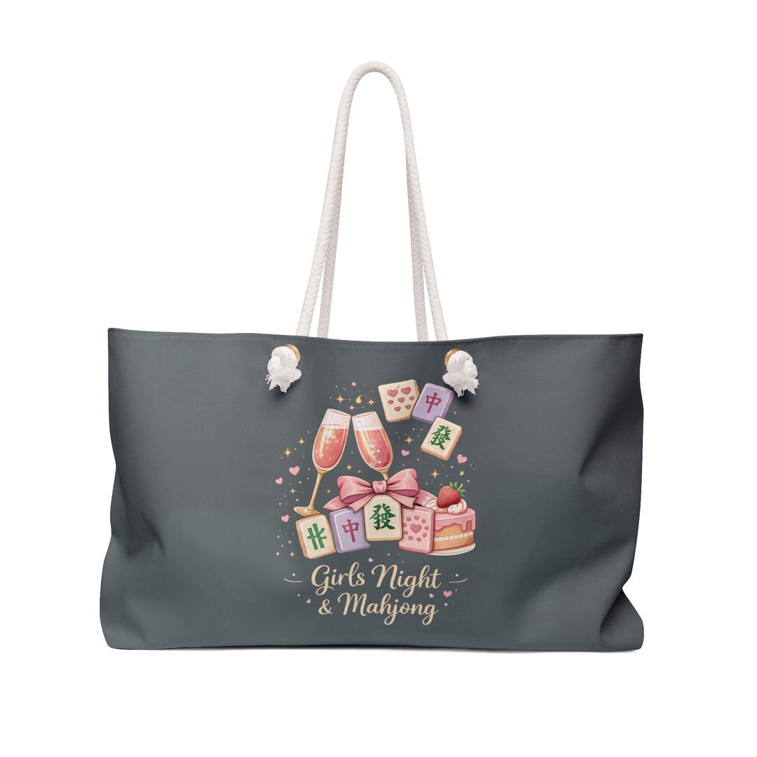 Mahjong Weekender Bag | Mahjong Travel Tote | Mahjong Game Night Bag ...