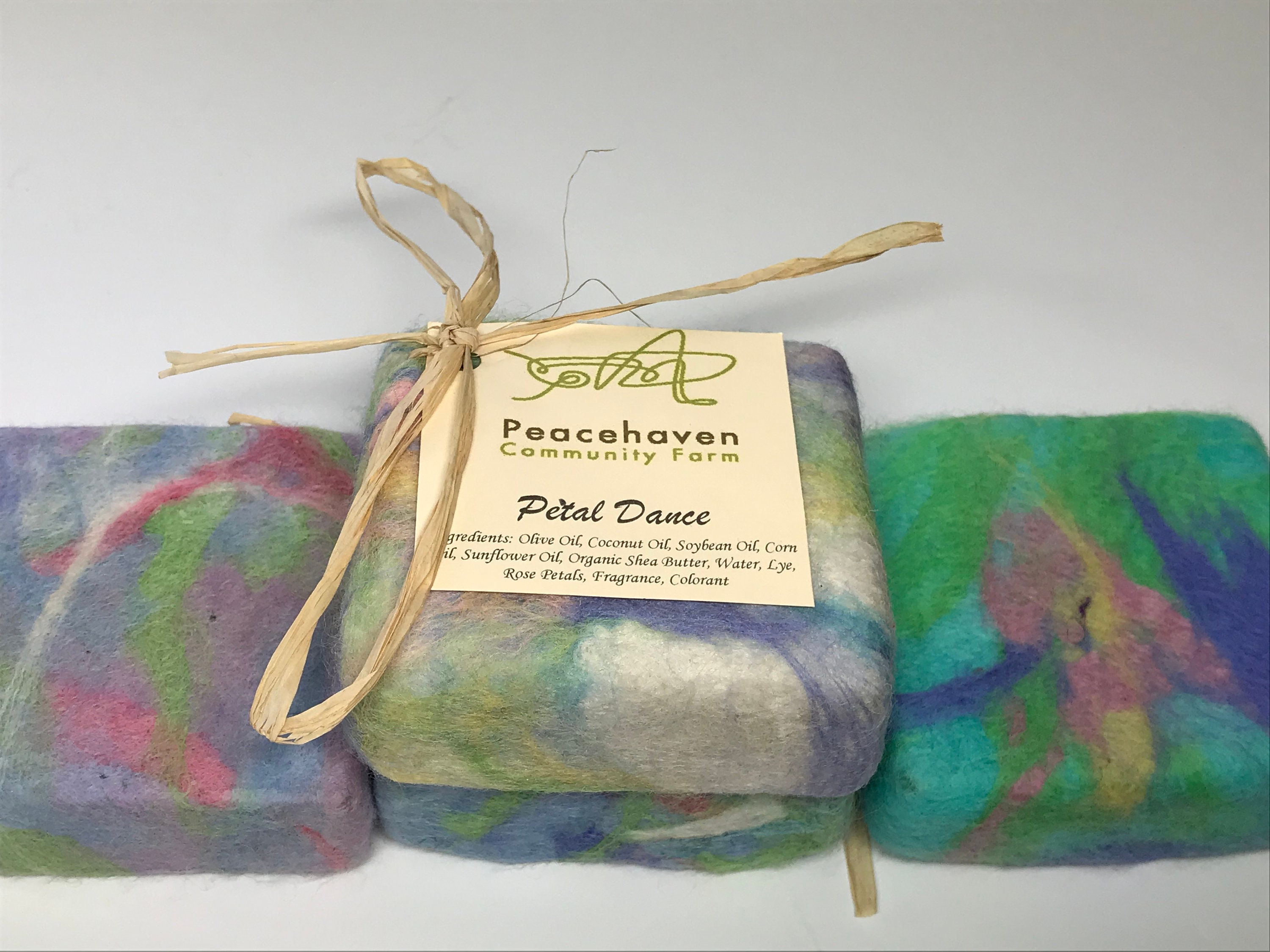 Wet Felted Petal Dance Soap Bar, Five Ounce Soap Bar Covered in Wool ...
