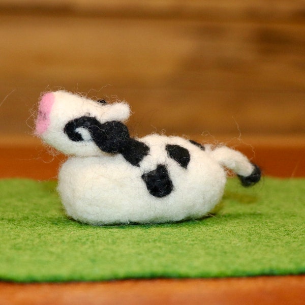 Needle Felted Cow - Etsy