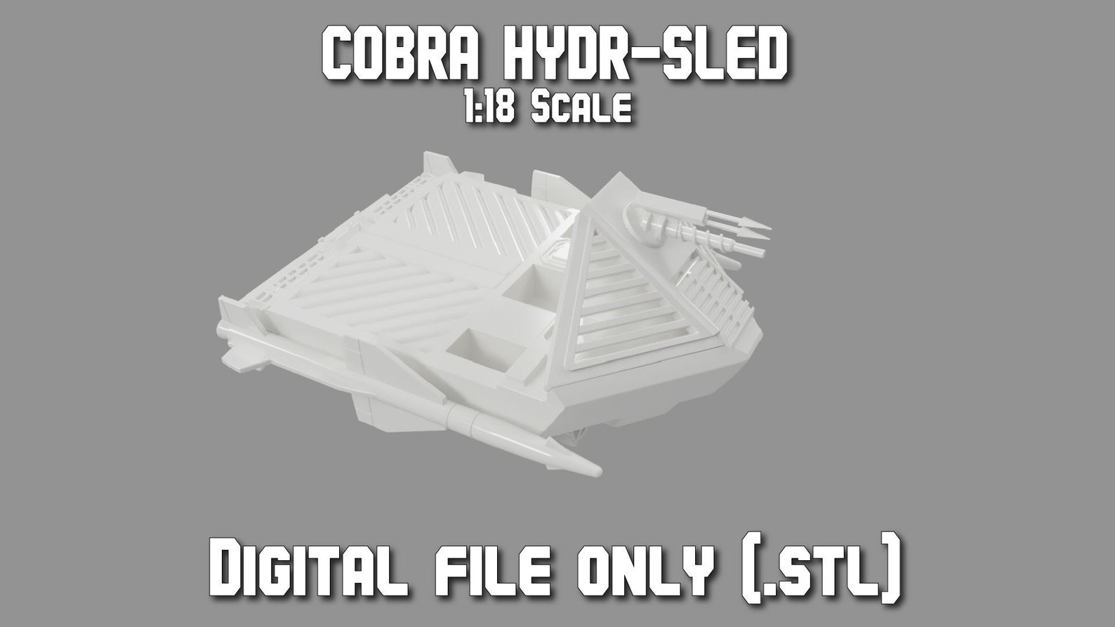 COBRA HYDRO-SLED 1:12 Scale Digital .stl File - Etsy