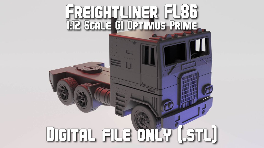 Freightliner FL86 1:12 Scale G1 Optimus Prime Digital .stl File - Etsy ...