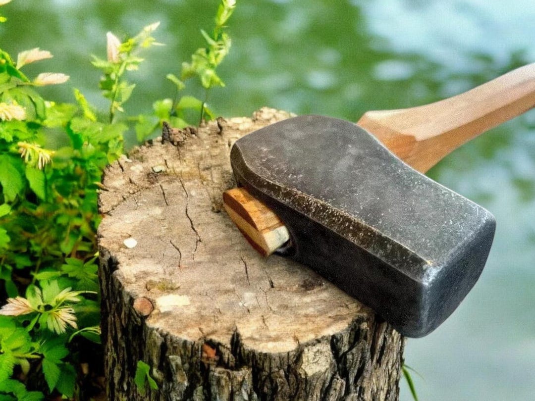 3lb Professional Blacksmith Dog's Head Hammer – Heavy-duty Forged Steel ...