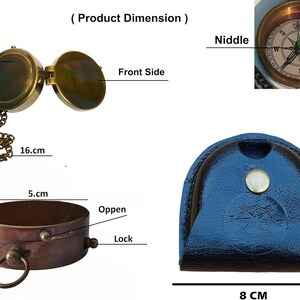 Be Strong Engraved Brass Compass Leather Case – Handmade Nautical Gift ...