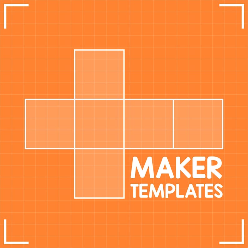 Simple Cube / Cuboid / Box Template SVG Download Cricut | Etsy