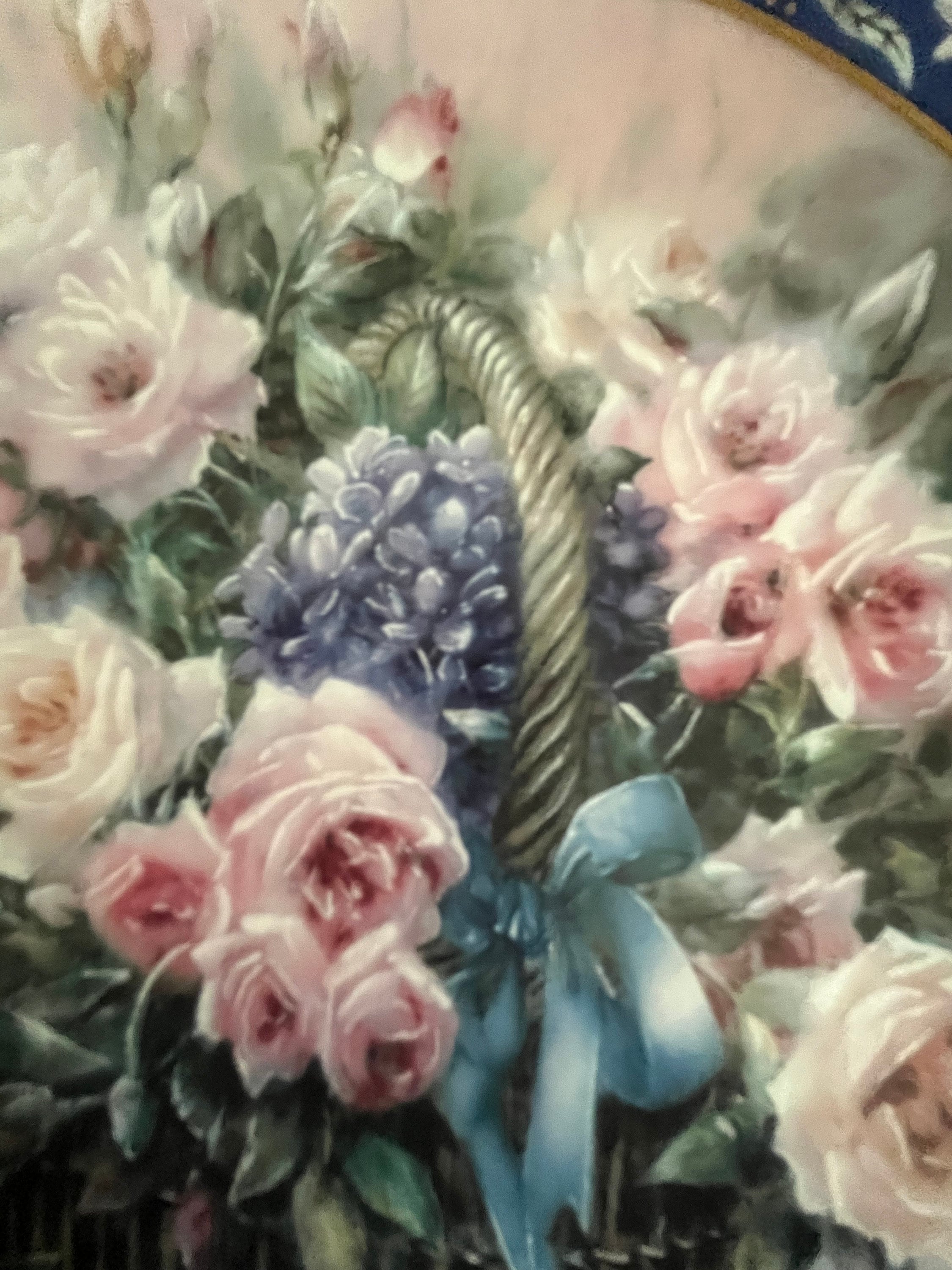 Lena Liu "roses" Plate From Basket Bouquets Collection Number 1 in ...