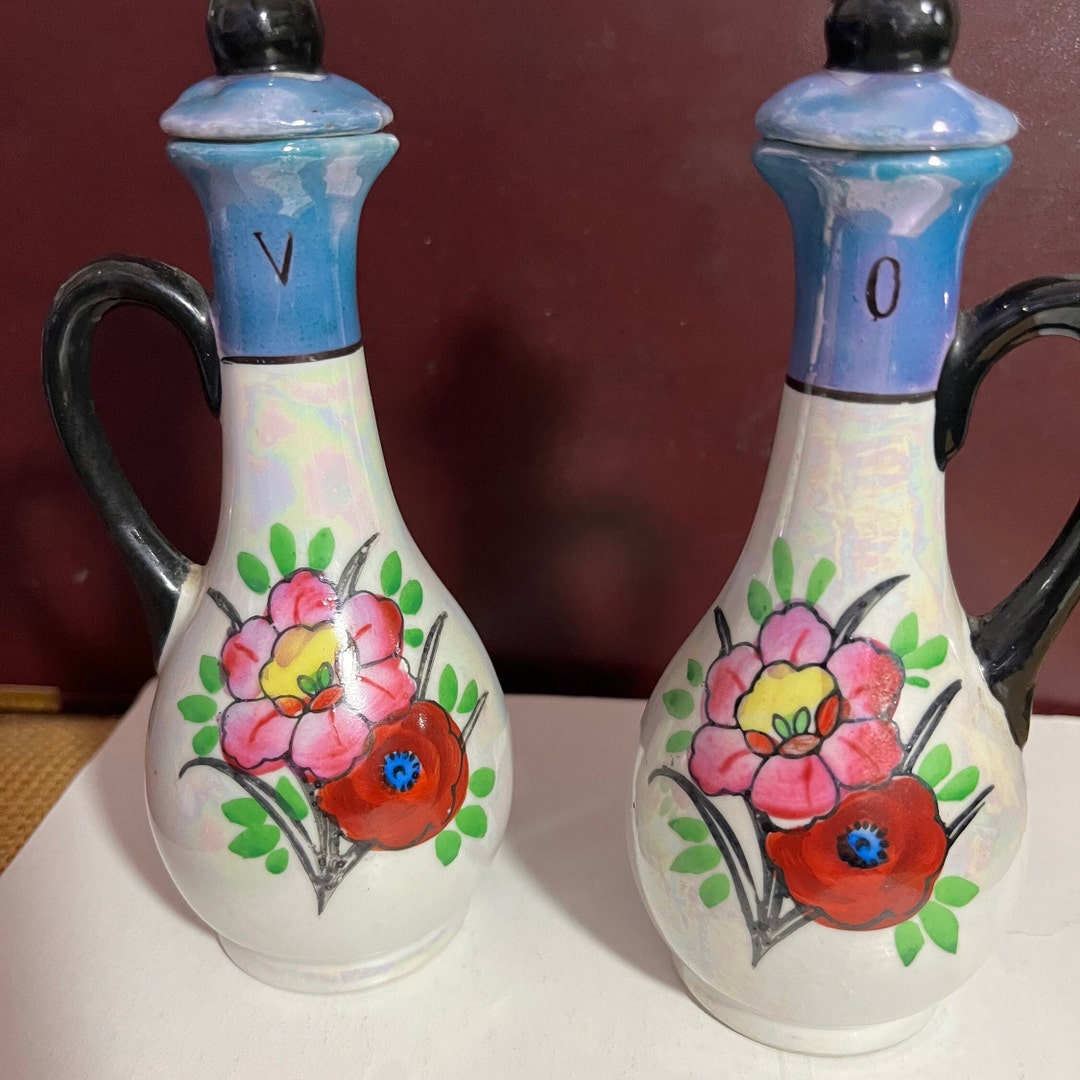 Lustre Ware Cruet Set Japan Hand Painted - Etsy