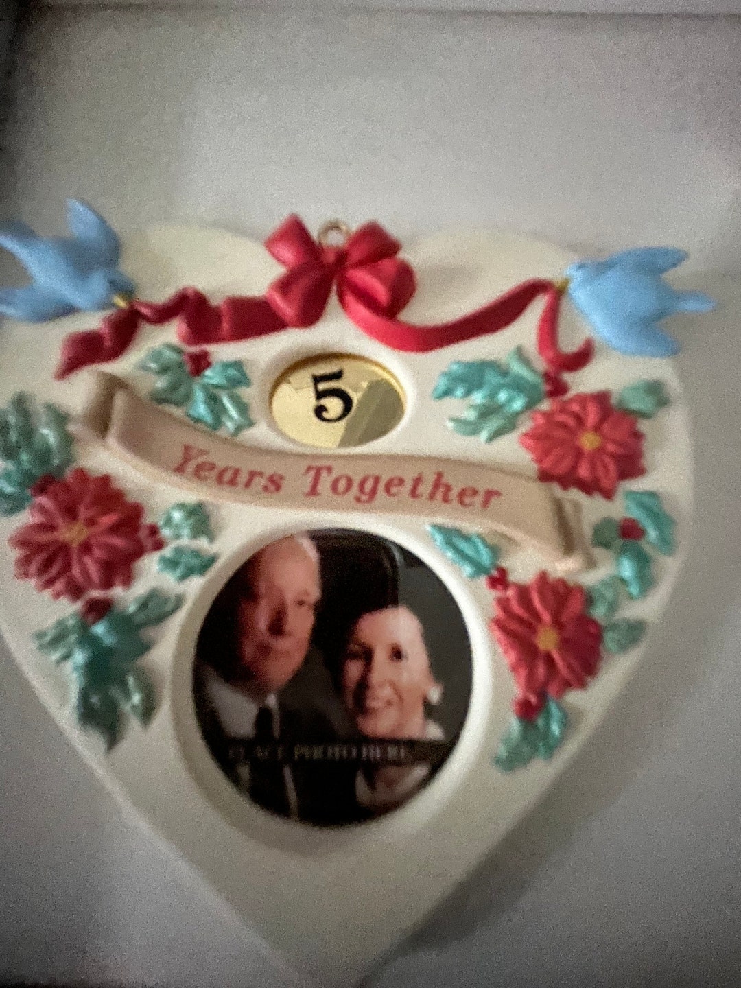 Keepsake Changing Anniversary Year Photo Ornament Heart Shape 3 ...