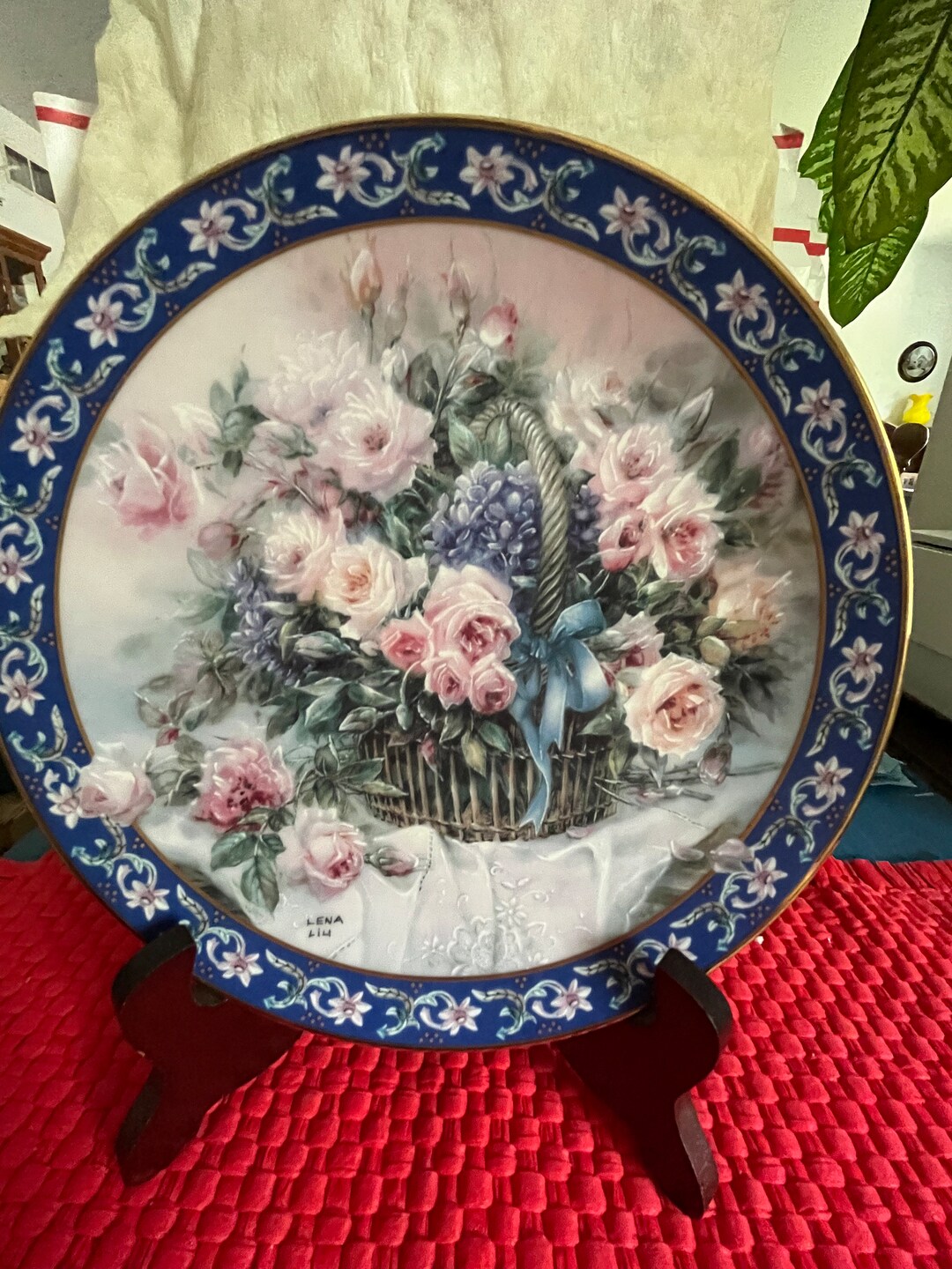 Lena Liu "roses" Plate From Basket Bouquets Collection Number 1 in ...