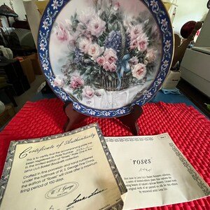 Lena Liu "roses" Plate From Basket Bouquets Collection Number 1 in ...