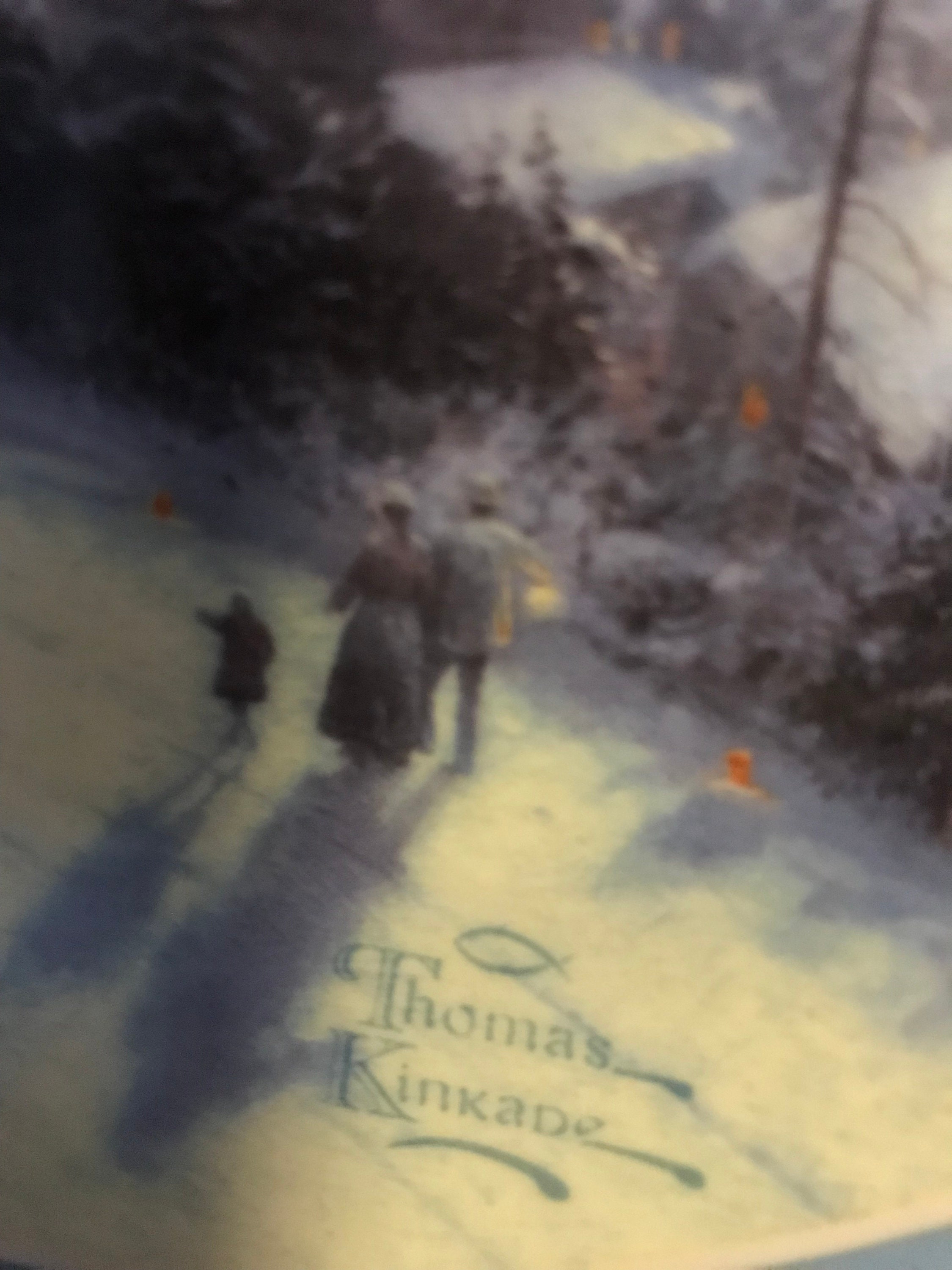 Maud Borup Thomas Kinkade Winter Church Scene Plate 9" - Etsy