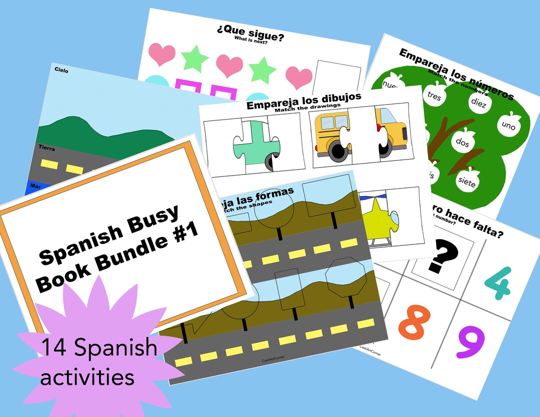 Spanish Busy Book Learning Homeschool Numbers Pattern - Etsy