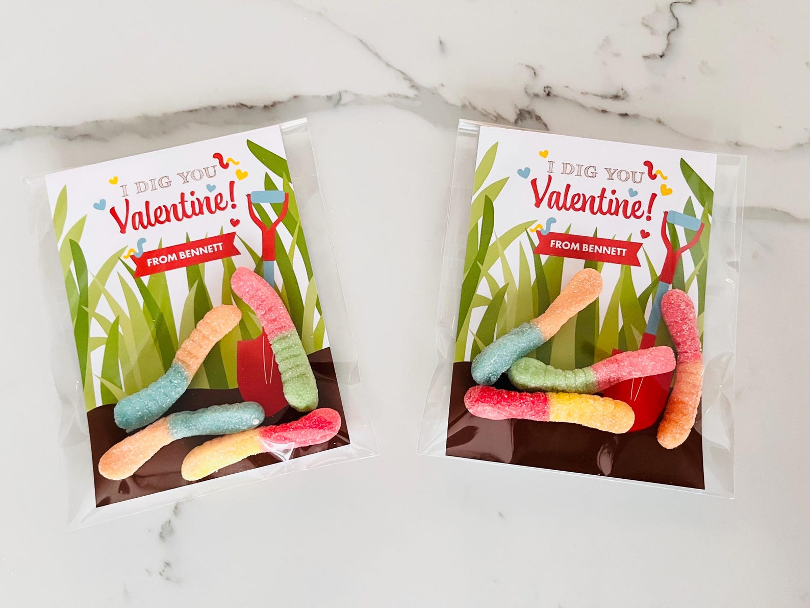 Personalized I Dig You Valentine Cards for Kids, Classmate Valentines ...