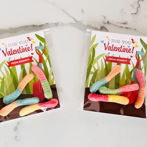 Personalized I Dig You Valentine Cards for Kids, Classmate Valentines ...