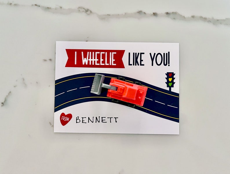 Car Valentines Day Cards for Kids Valentines Day Car - Etsy