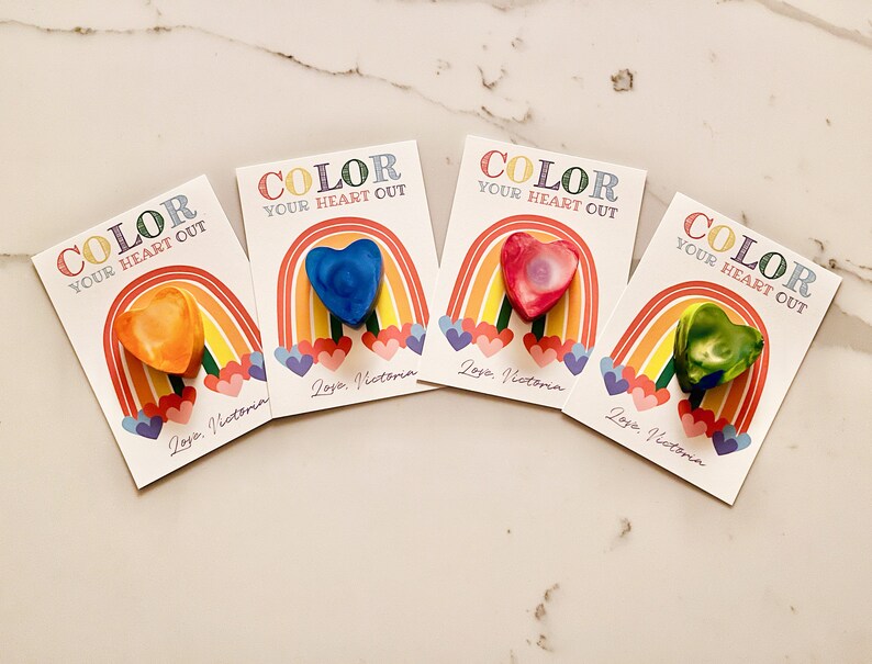 Color Your Heart Out Printable Valentines Day Cards for Kids - Etsy