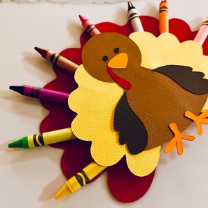 Thanksgiving Turkey Crayon Holder With Crayons, Kid's Place Setting ...