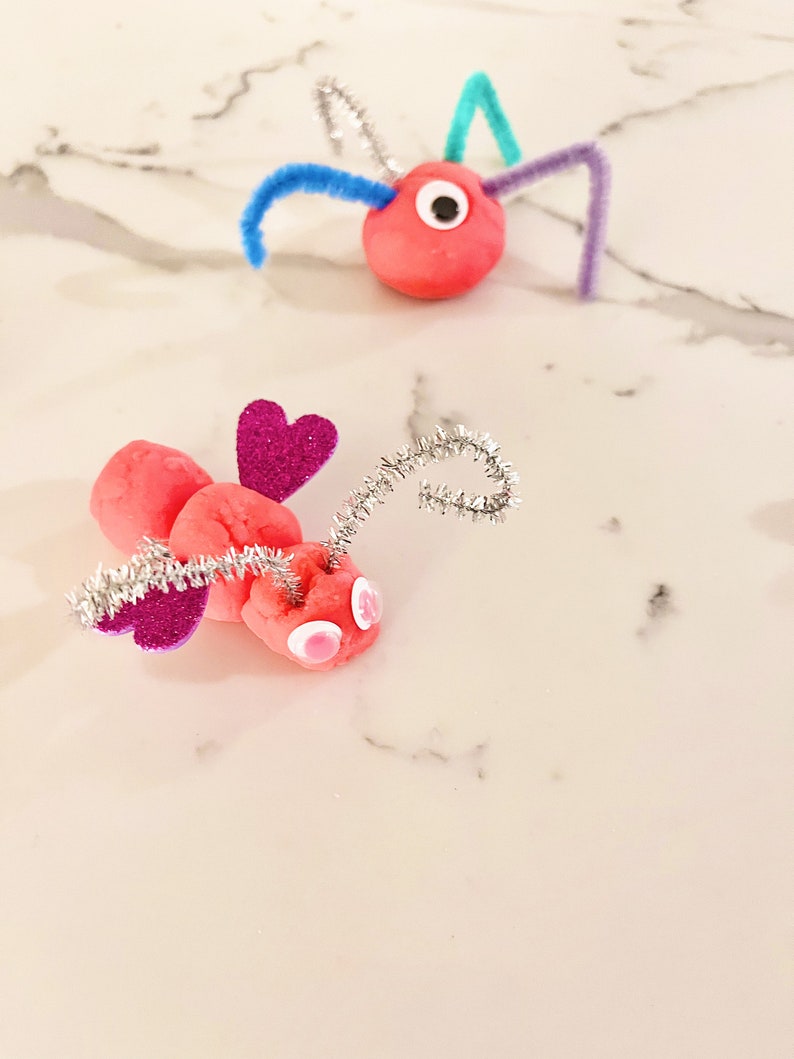 Make a Love Bug Kit, Valentine's Day Modeling Clay Kit, Valentine Kids ...