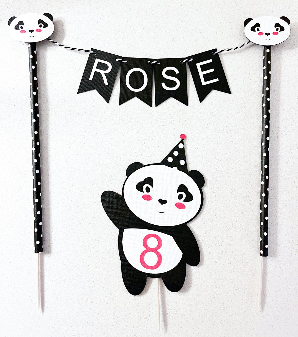 Panda Cake Topper Panda Cake Decorations Custom Panda - Etsy