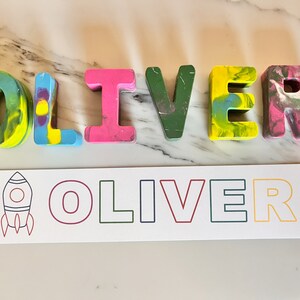 Crayon Name Set for Kids, Custom Alphabet Name Crayons in a Gift Box ...