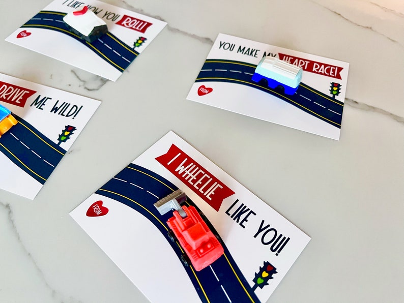 Car Valentines Day Cards for Kids Valentines Day Car - Etsy