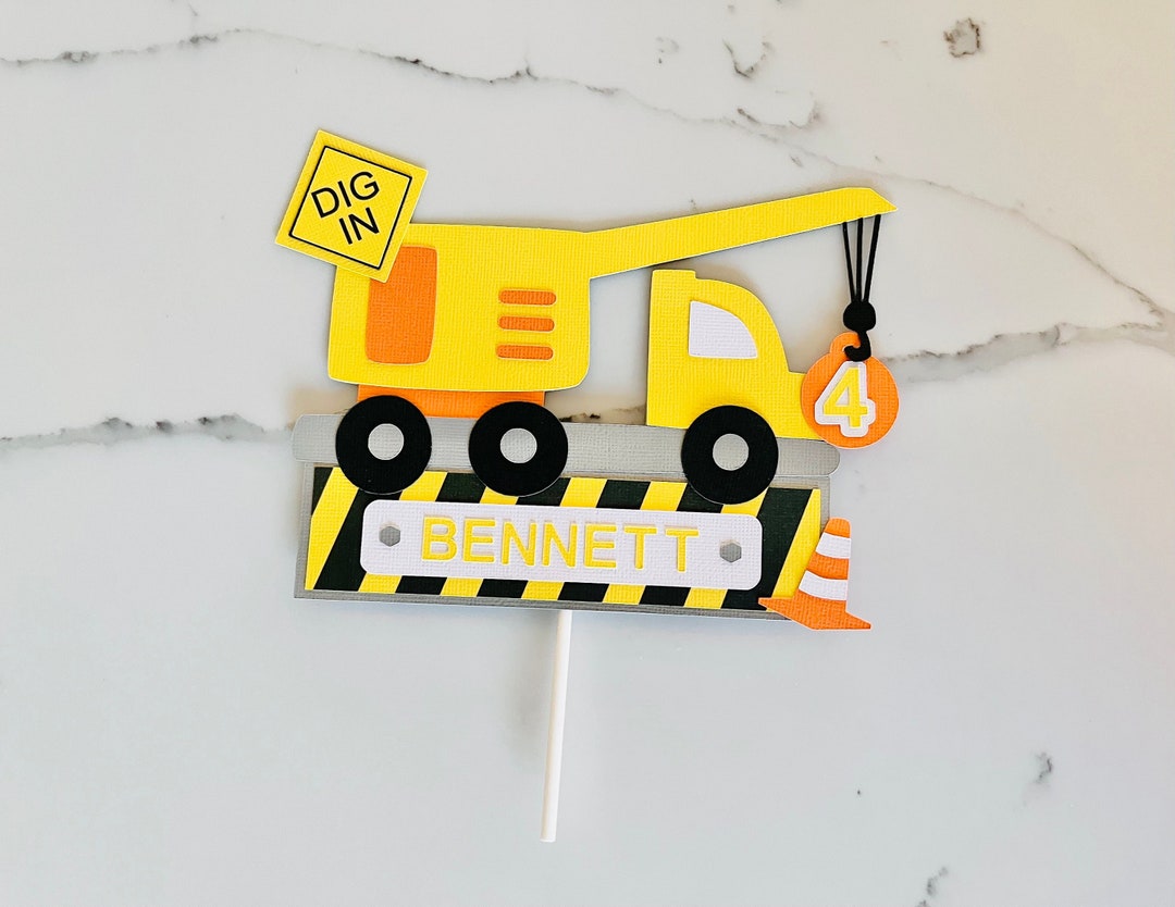Construction Cake Topper, Construction Cake Decorations, Custom ...