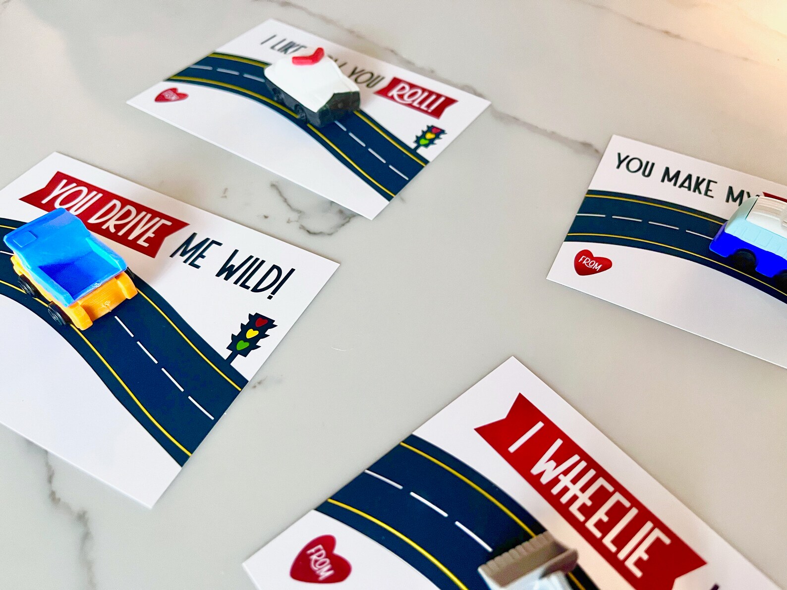 Car Valentines Day Cards for Kids, Valentines Day Car, Preschool ...
