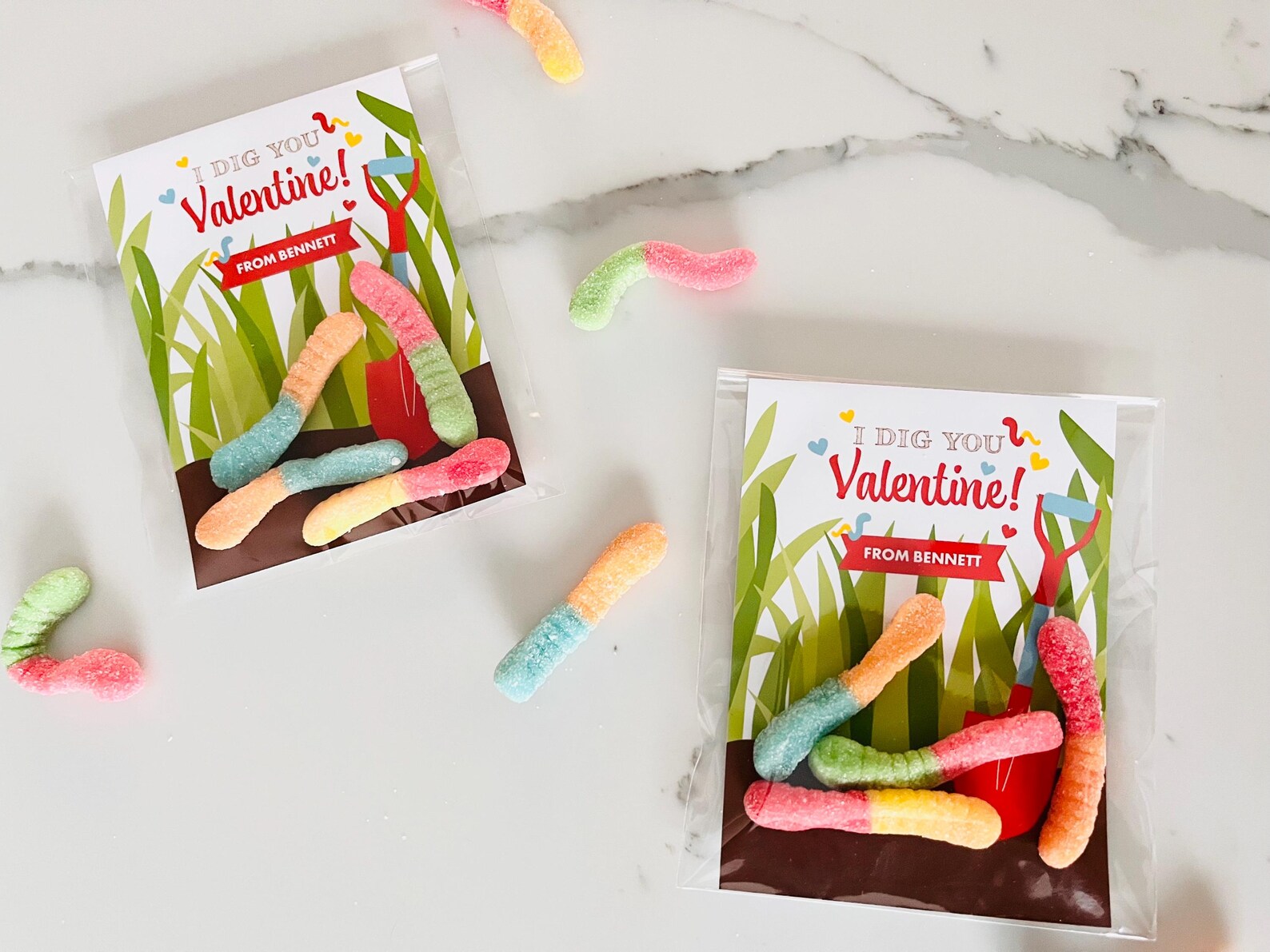 Personalized I Dig You Valentine Cards for Kids, Classmate Valentines ...