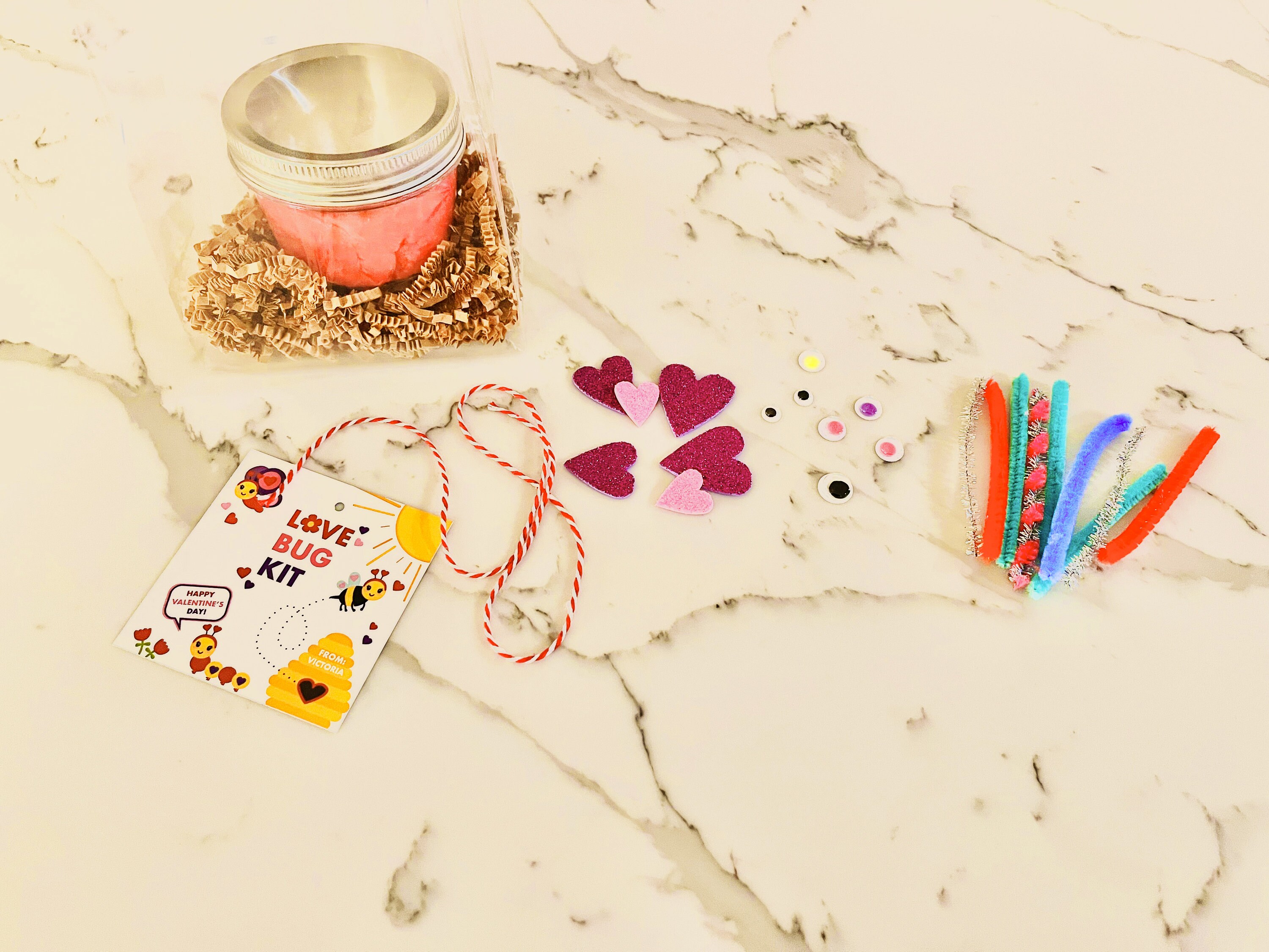 Make a Love Bug Kit, Valentine's Day Modeling Clay Kit, Valentine Kids ...
