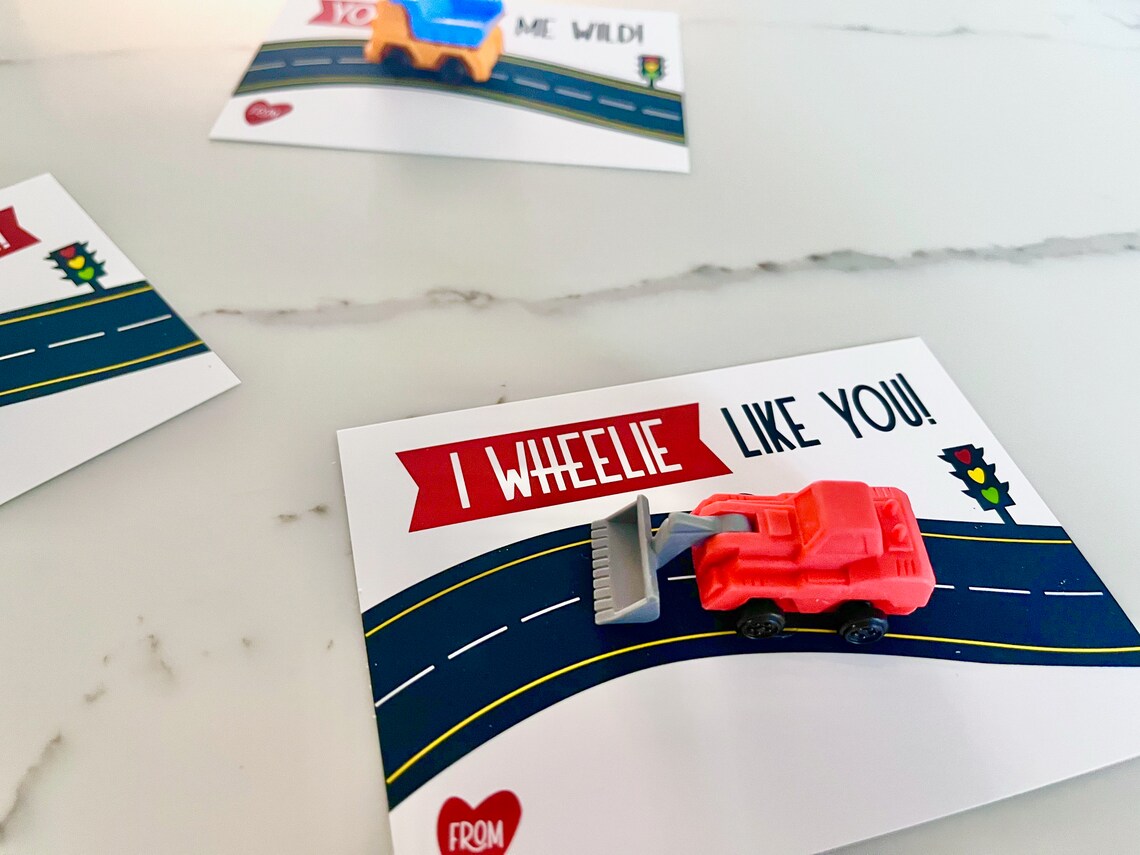 Car Valentines Day Cards for Kids, Valentines Day Car, Preschool ...