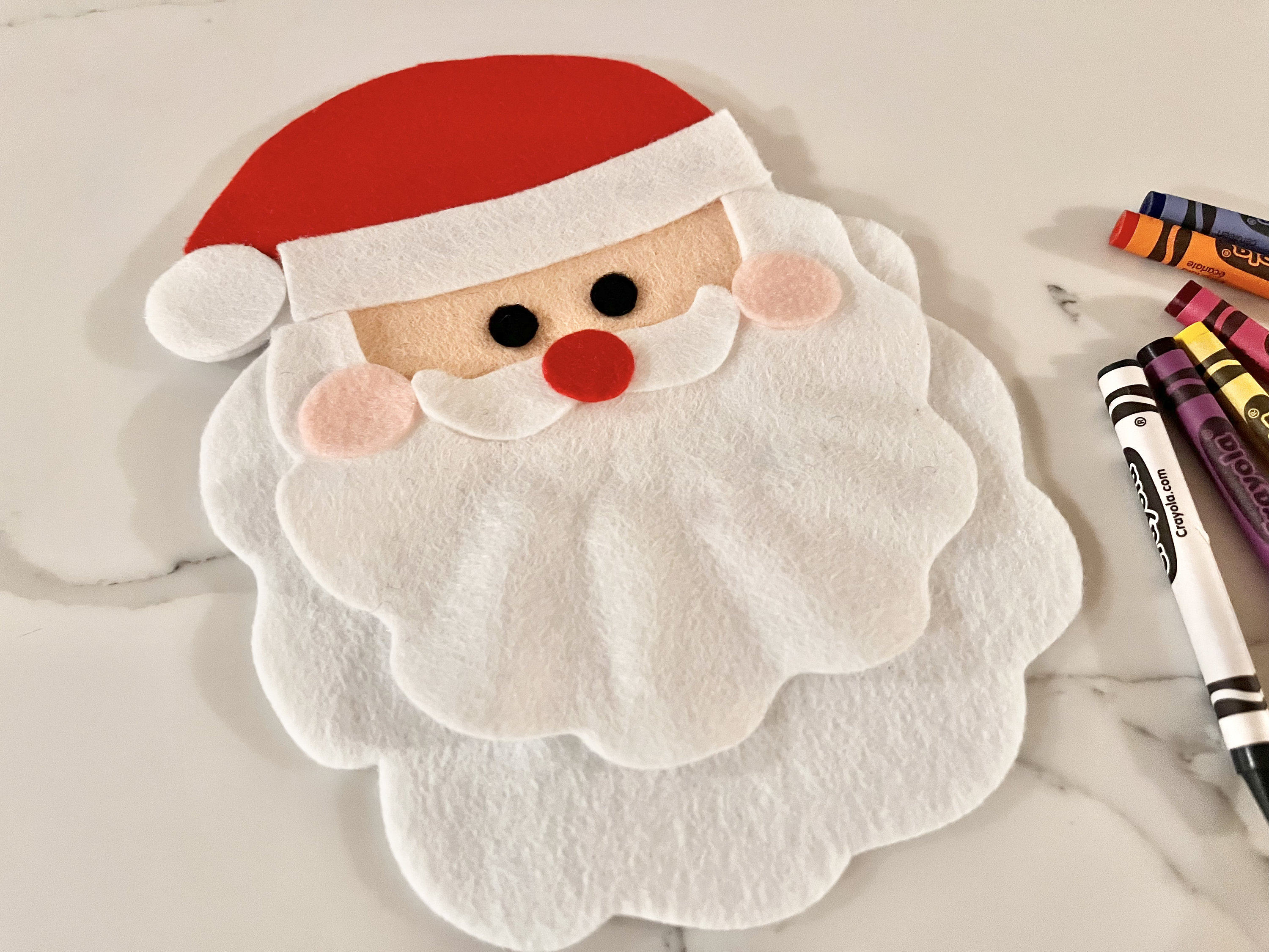 Santa Crayon Holder With Crayons, Kids Christmas Gift, Christmas Craft ...