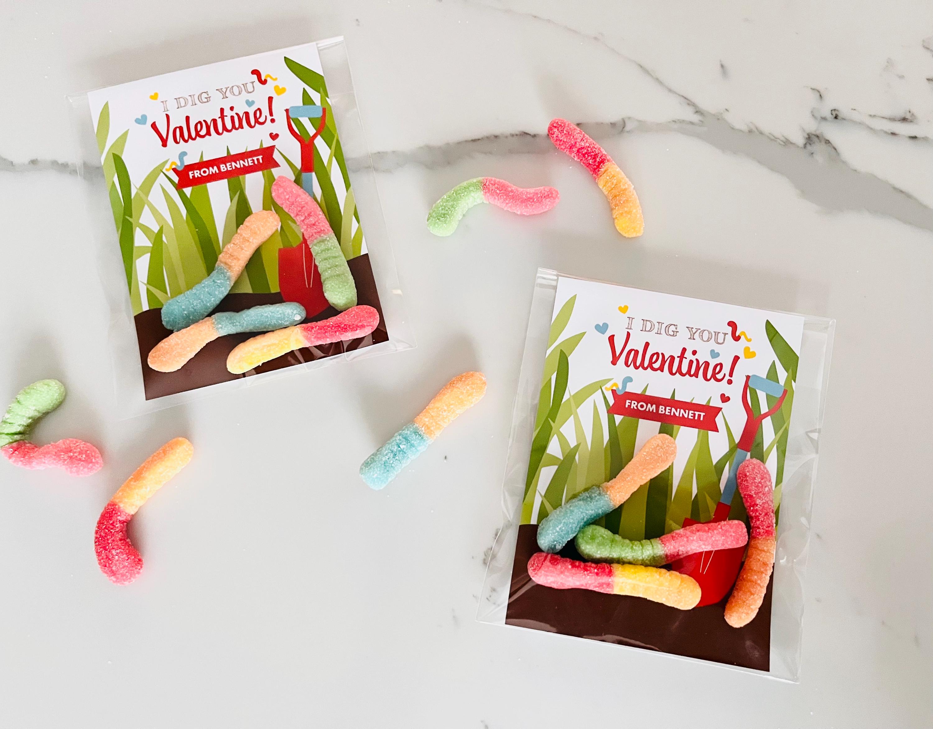 Personalized I Dig You Valentine Cards for Kids, Classmate Valentines ...