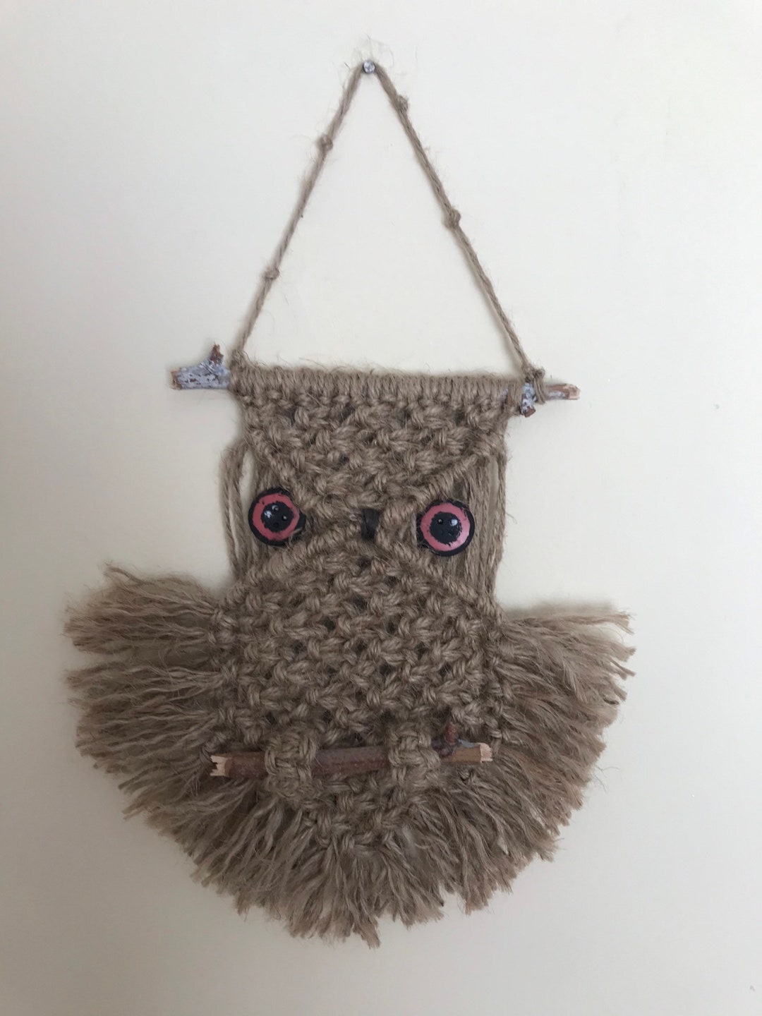 Macrame Owl Wall Handing Wall Art Boho Owl Tapestry Classroom Dorm ...