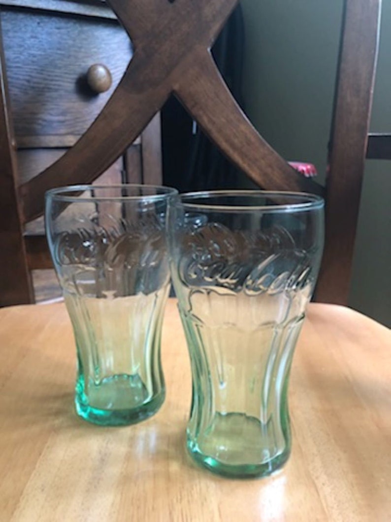Coca Cola Green Glasses - Etsy
