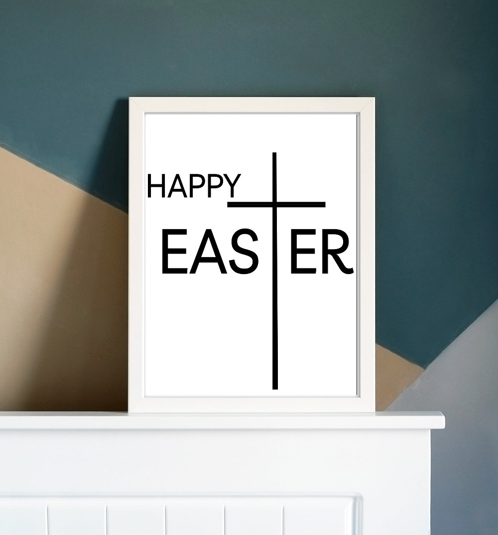 Printable Easter Wall Decor, Religious Easter Print, Easter Printable ...