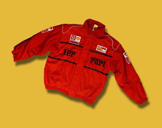 Vintage 1996 Ferrari Michael Schumacher F1 Jacket | XXL Size | Marlboro ...