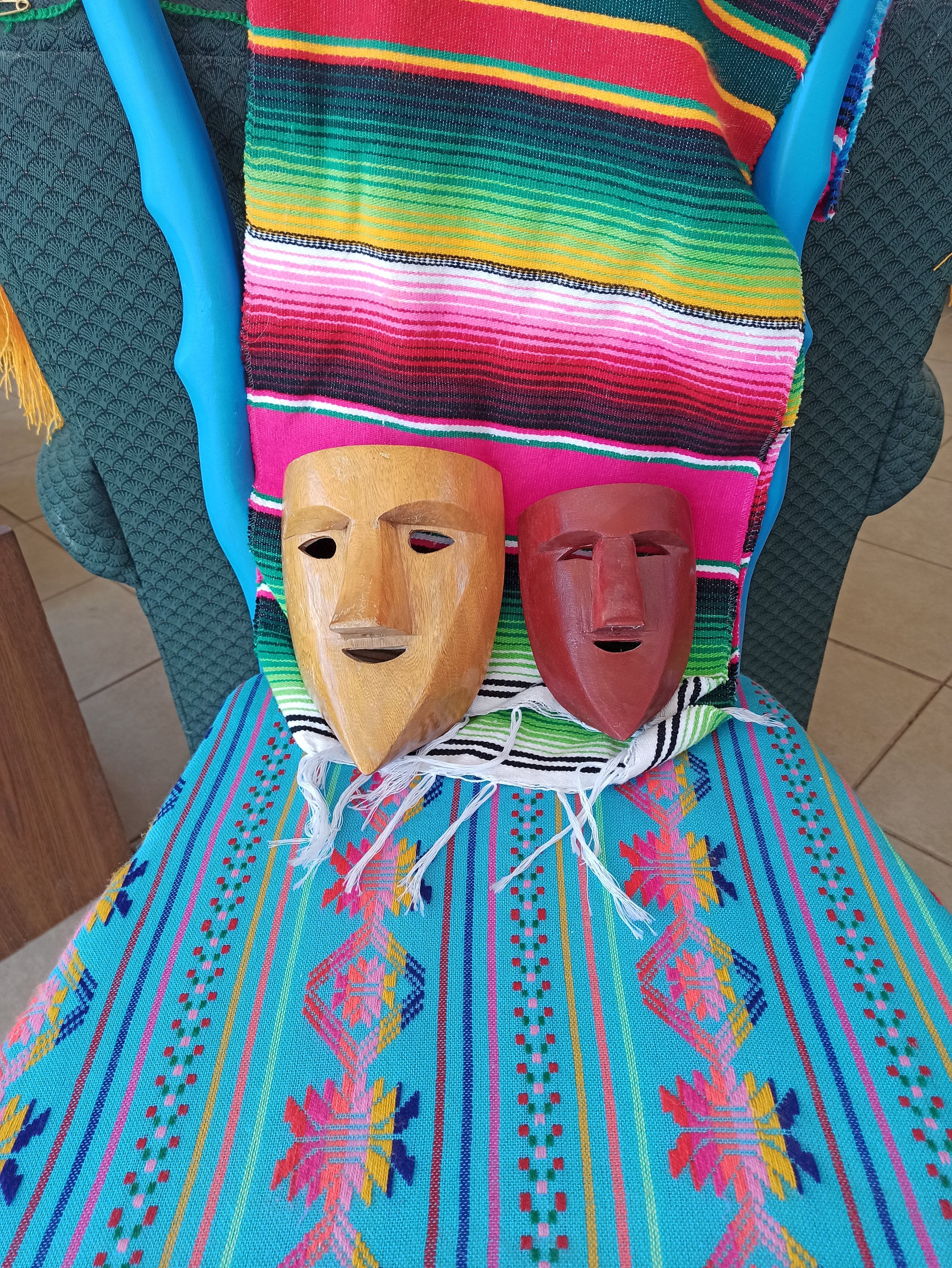 Two Wooden Masks of Cojoe From the Pocho Dance of the - Etsy UK