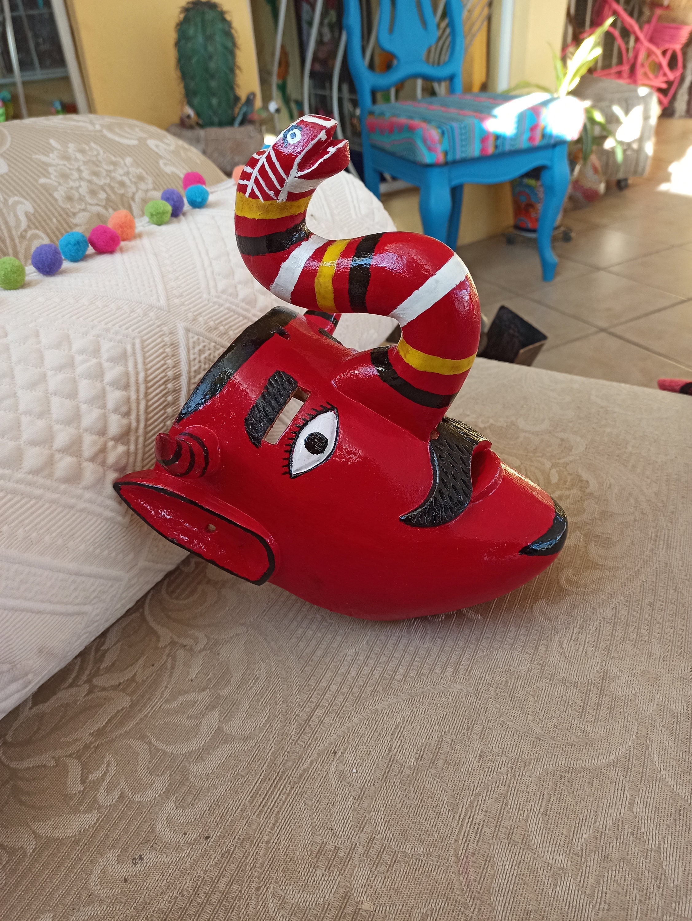 Authentic Mexican Wooden Mask of Devil of the Moro Turco Dance ...