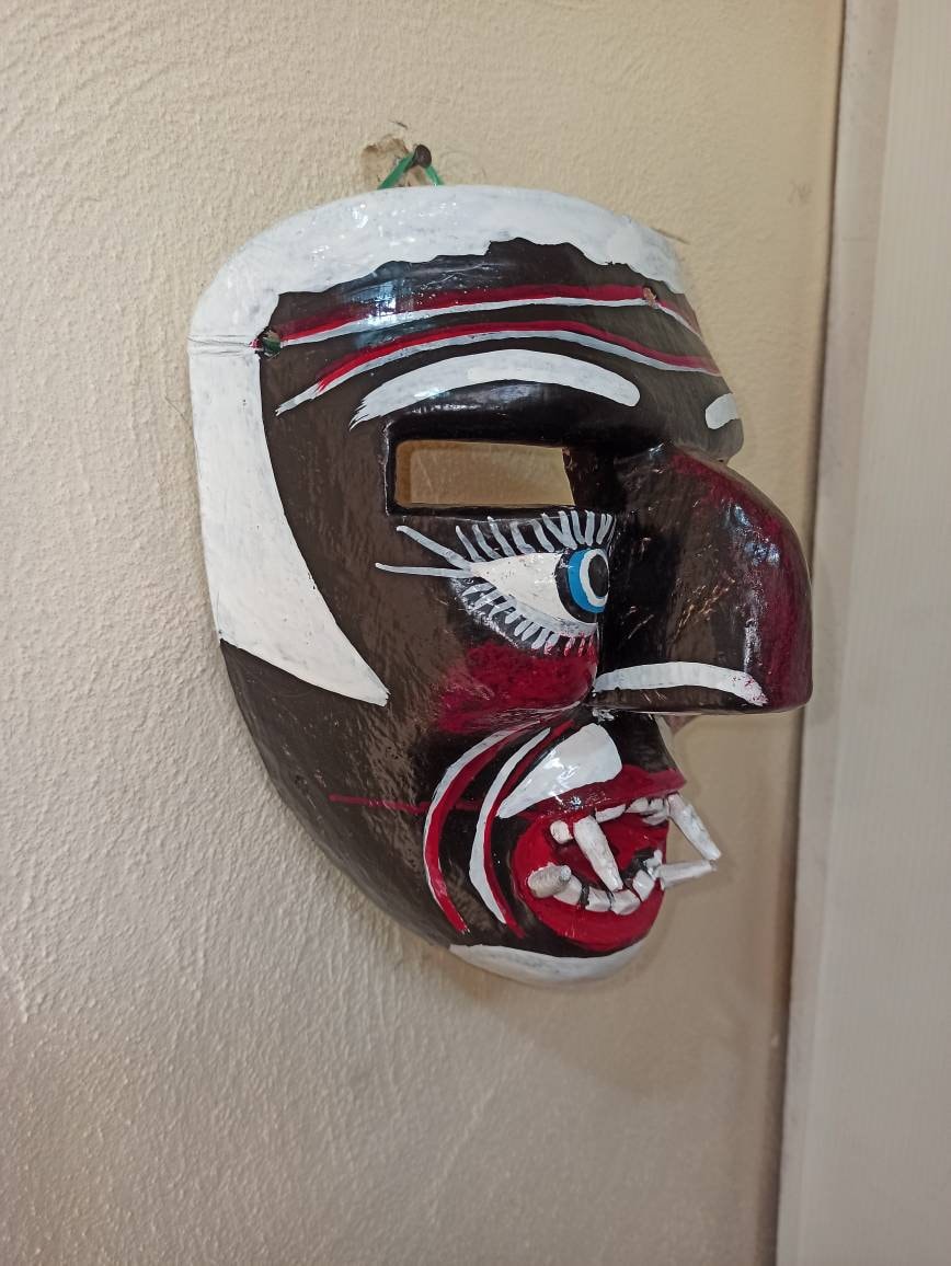 Beautiful Mexican Wooden Mask of Tlacololero - Etsy