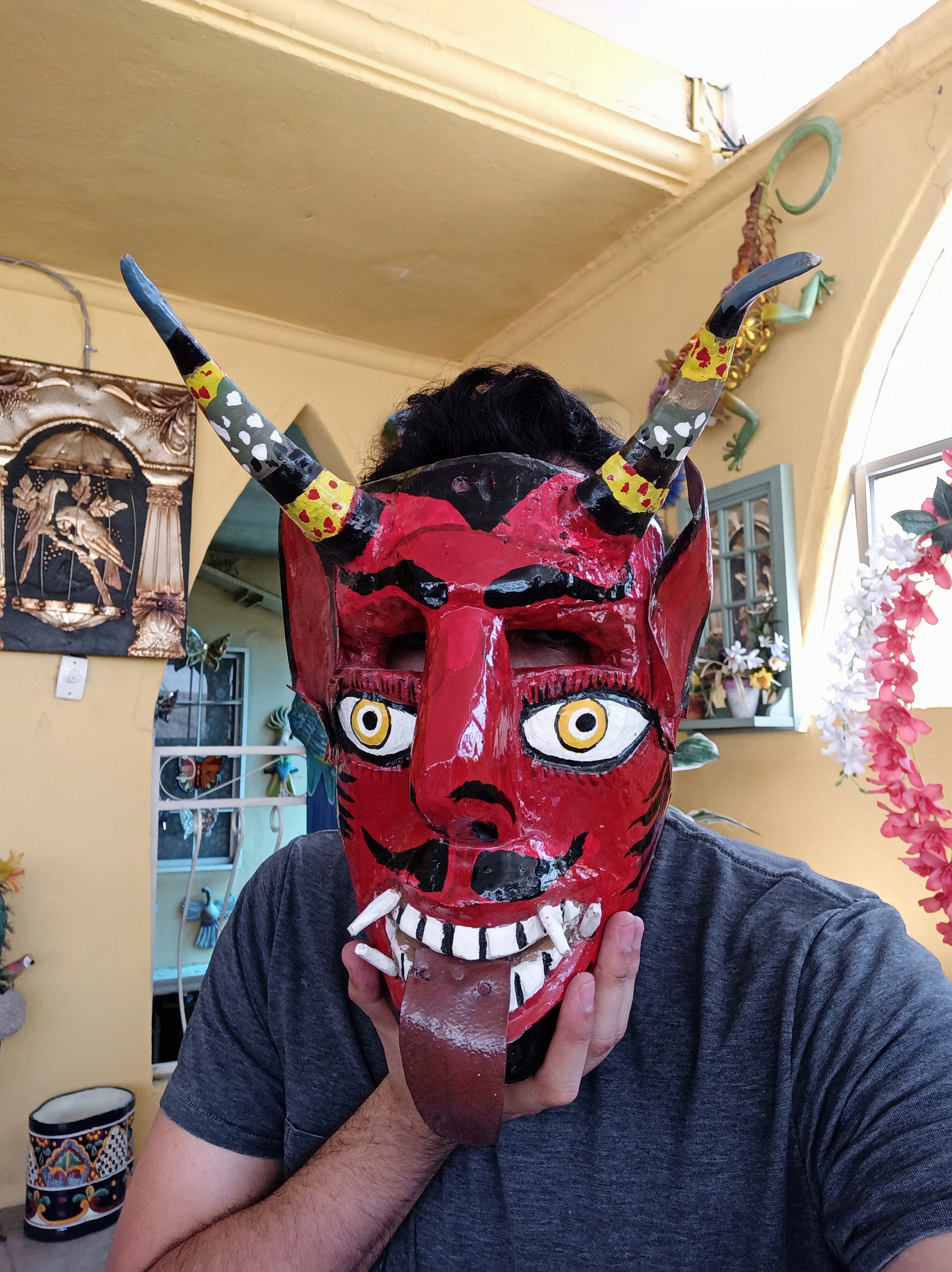 Beautiful and Old Wooden Devil Mask From the Town of | Etsy
